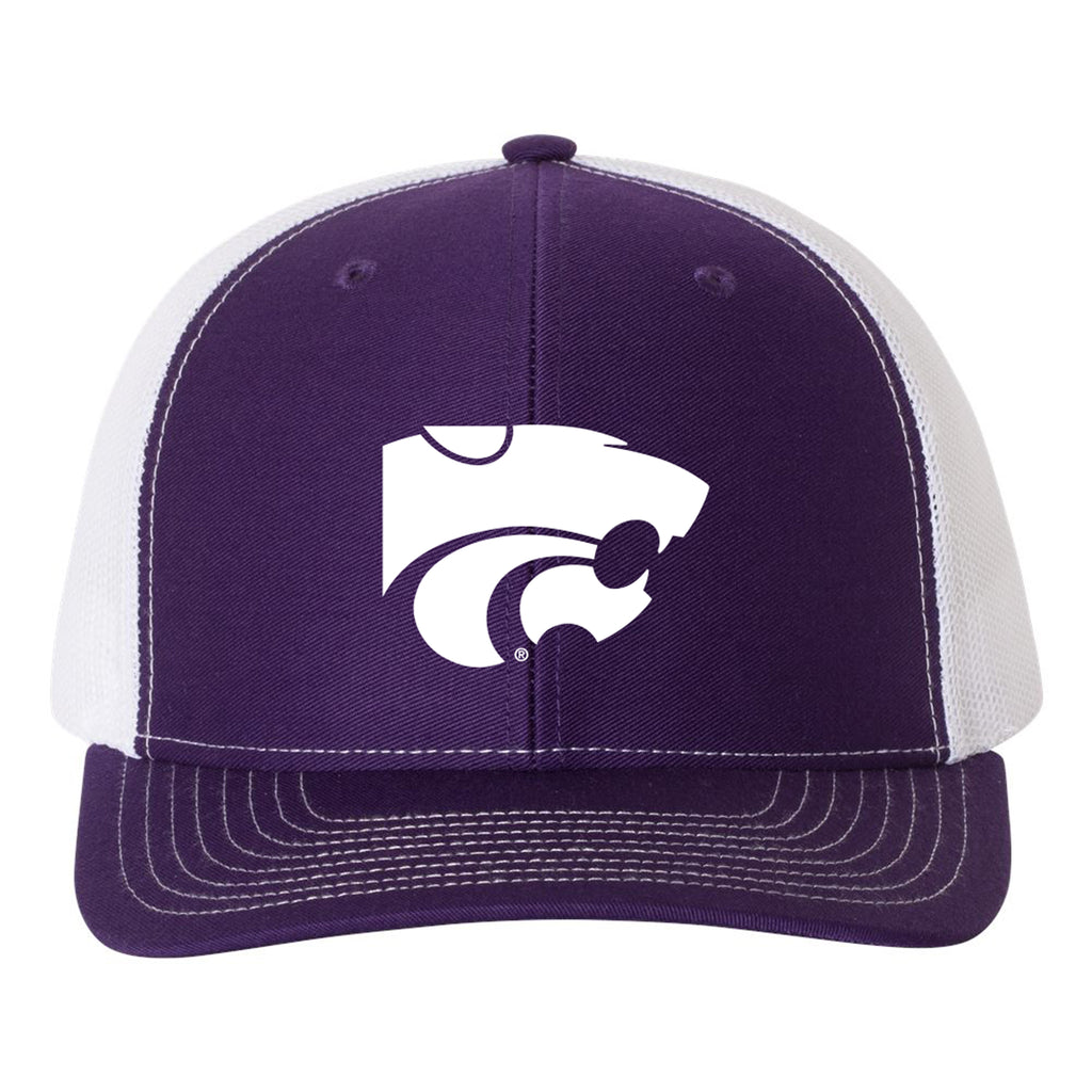 K-State Primary Logo Trucker Hat - Purple/White – Underground Printing