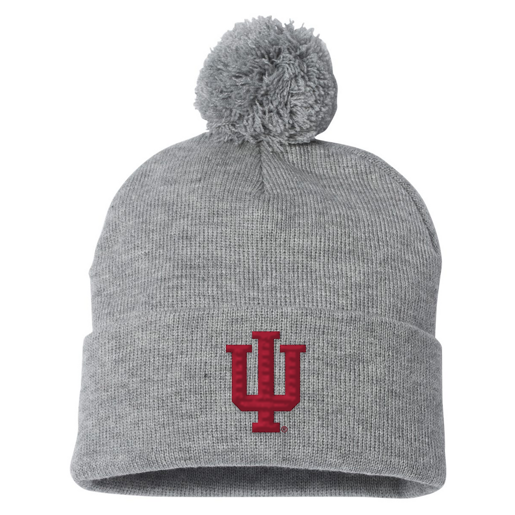 Indiana Primary Logo Pom Pom Cuffed Beanie – Underground Printing