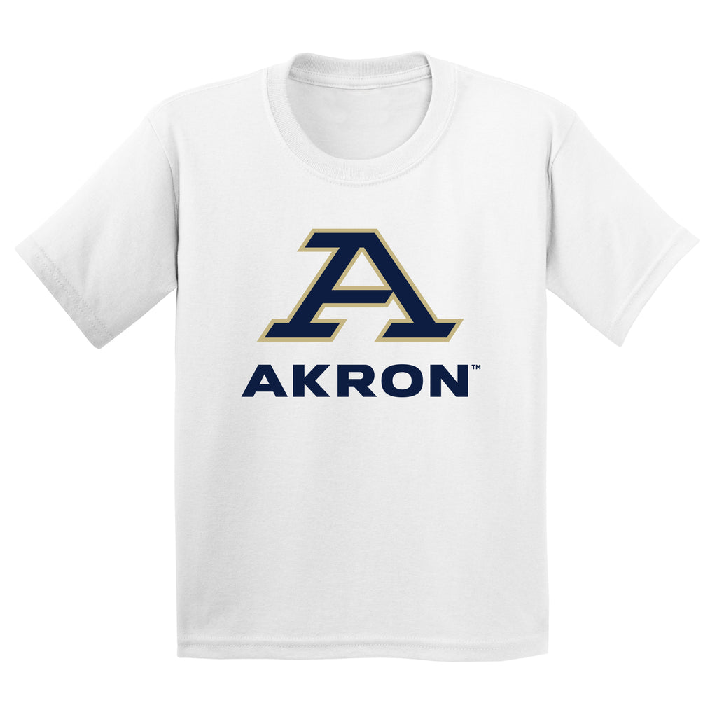 Akron Zips Primary Logo Youth T-Shirt - White – Underground Printing