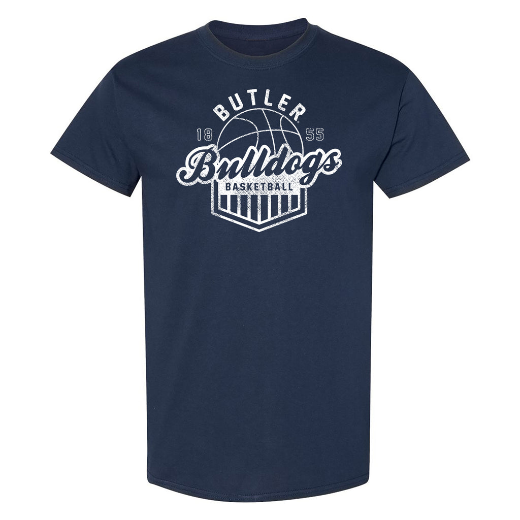 Butler University Bulldogs Vintage Basketball Shield T-Shirt - Navy ...
