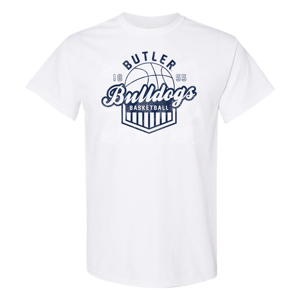 Butler University Bulldogs Vintage Basketball Shield T-Shirt - White ...