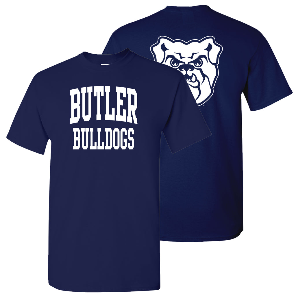 Butler University Bulldogs Front Back Print T-Shirt - Navy ...