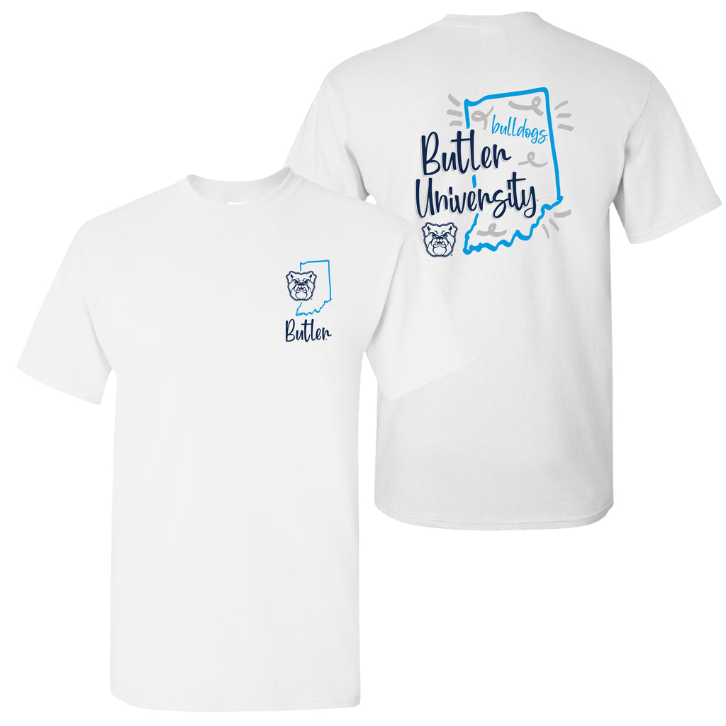 Butler University Bulldogs Playful Sketch T-Shirt - White – Underground ...