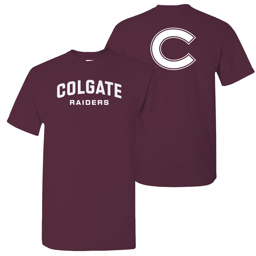 Colgate Front Back Print T-Shirt - Maroon – Underground Printing