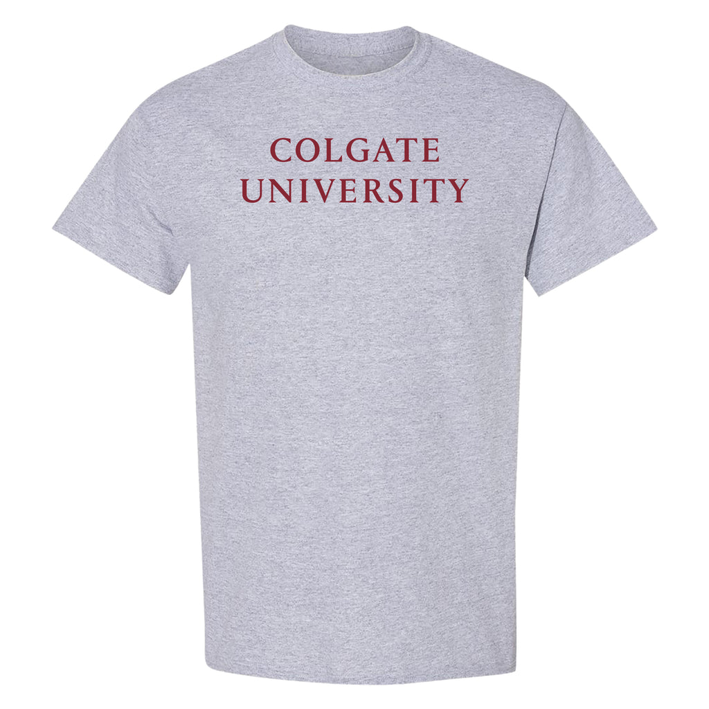 Colgate Institutional Logo T-Shirt - Sport Grey – Underground Printing
