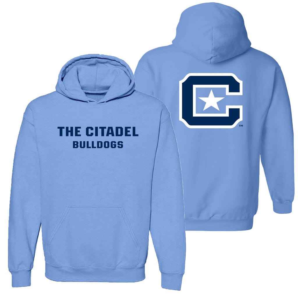 The Citadel Front Back Print Hoodie - C Blue – Underground Printing