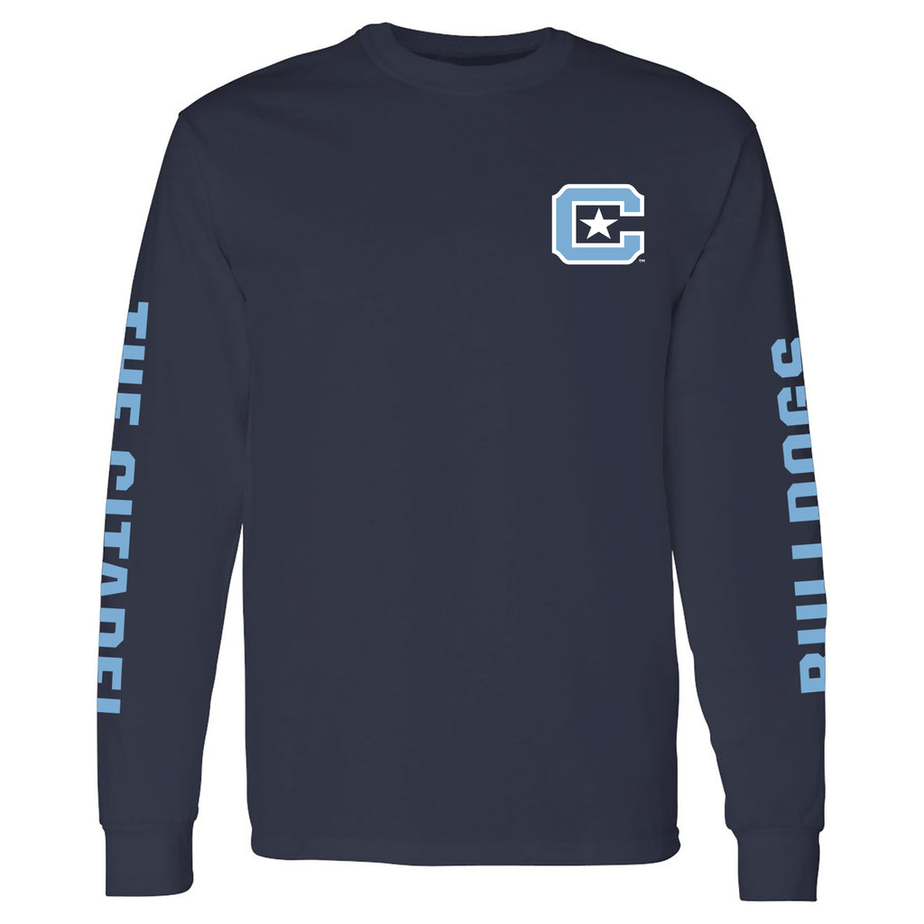 The Citadel Double Sleeve Long Sleeve - Navy – Underground Printing