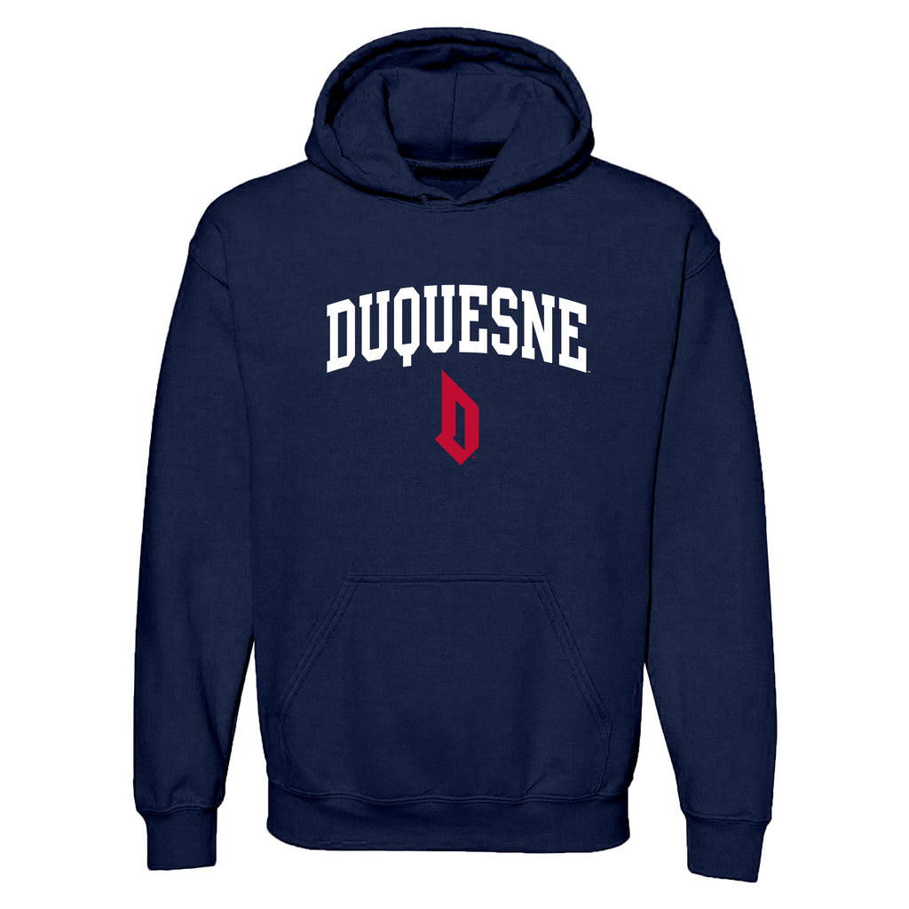 Duquesne Arch Logo Hoodie - Navy – Underground Printing