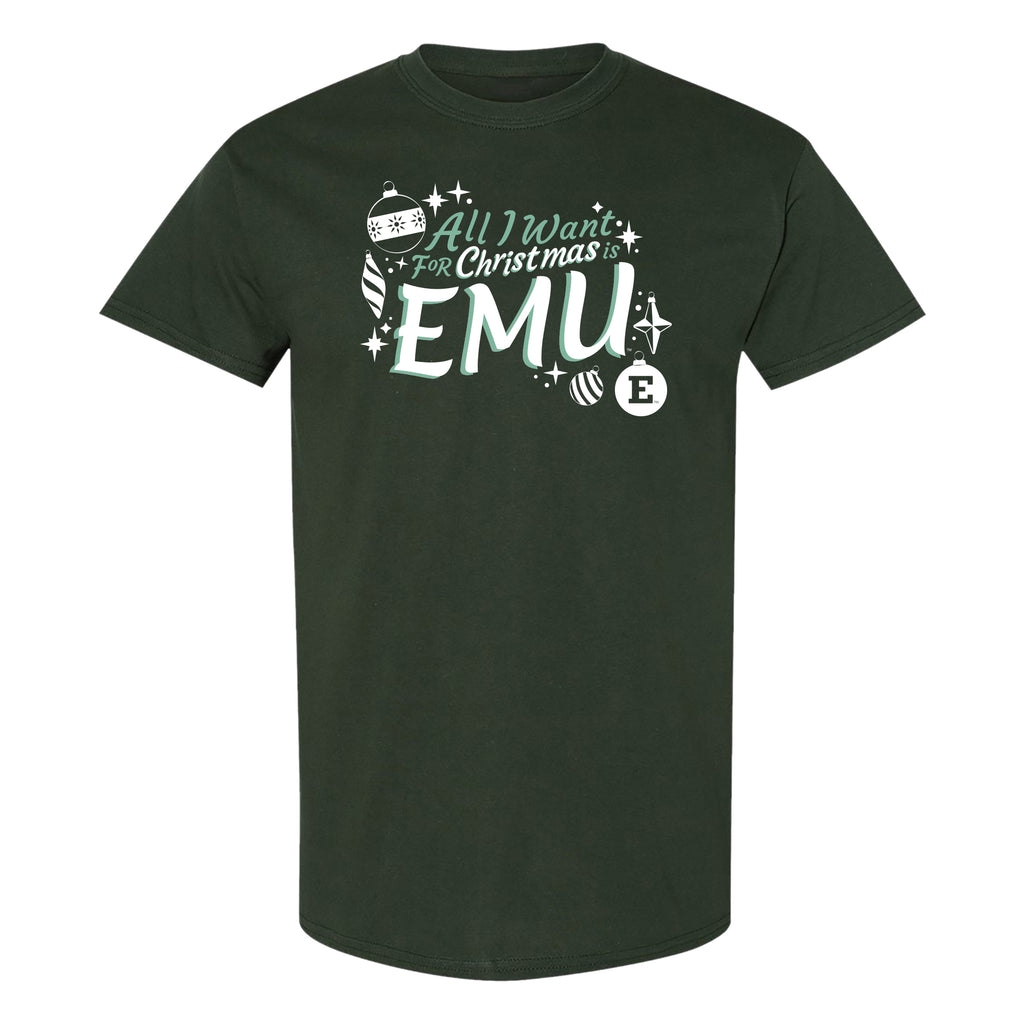 Eastern Michigan Eagles All I Want For Christmas Is EMU T Shirt - Fore ...