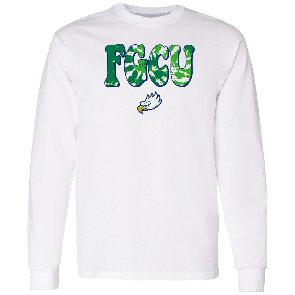 FGCU Tie Dye Type Long Sleeve - White – Underground Printing