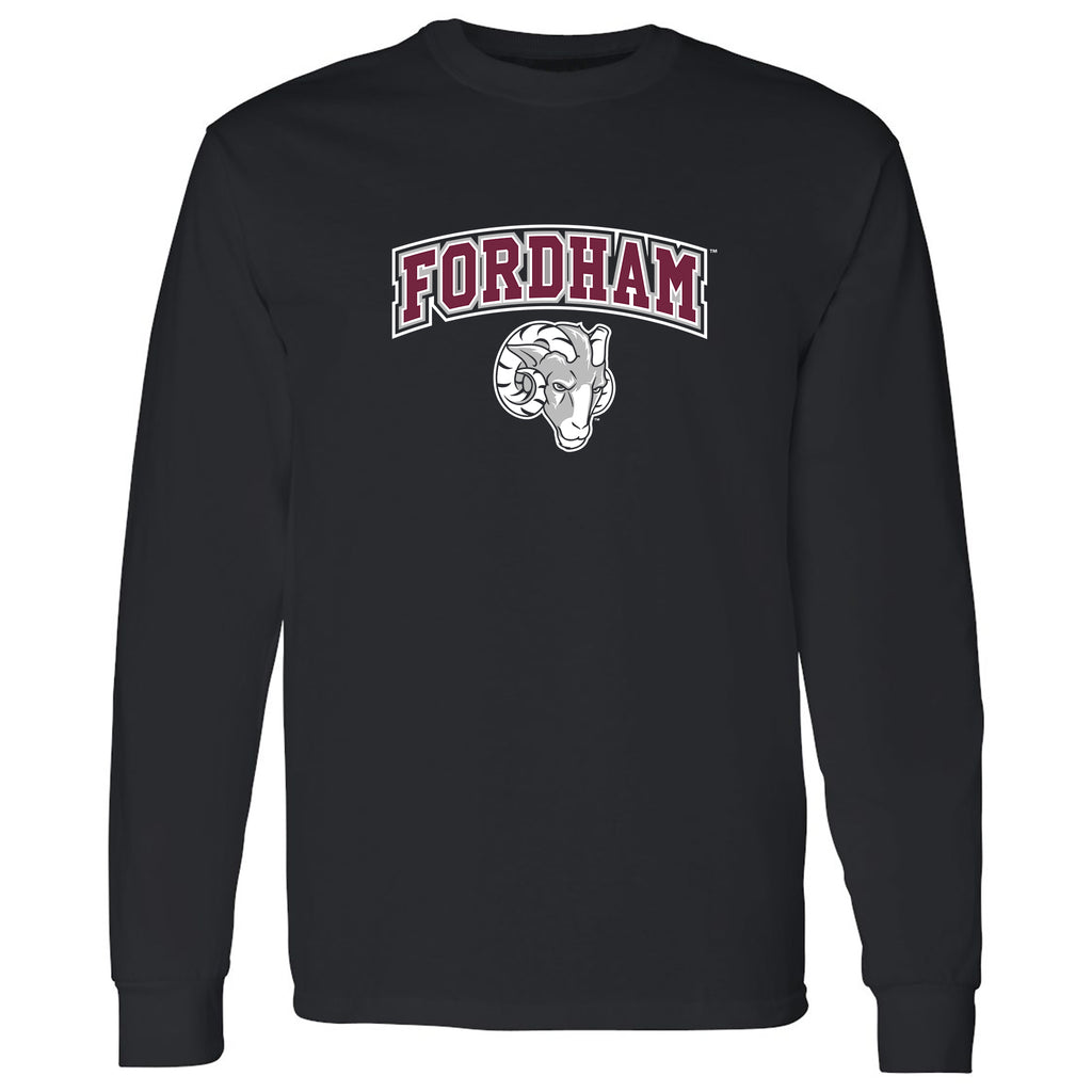 Fordham University Rams Arch Logo Long Sleeve T-Shirt – Underground ...