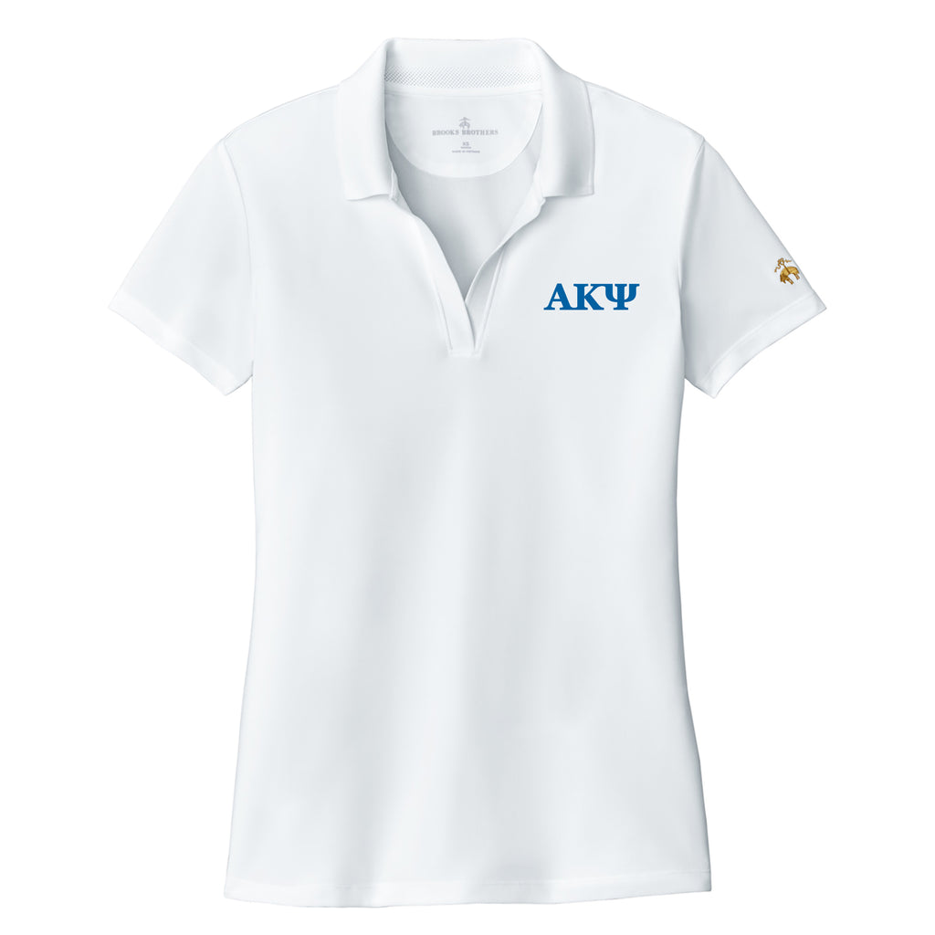 Alpha Kappa Psi Greek Letter LC Brooks Brothers Women’s Mesh Pique Per ...