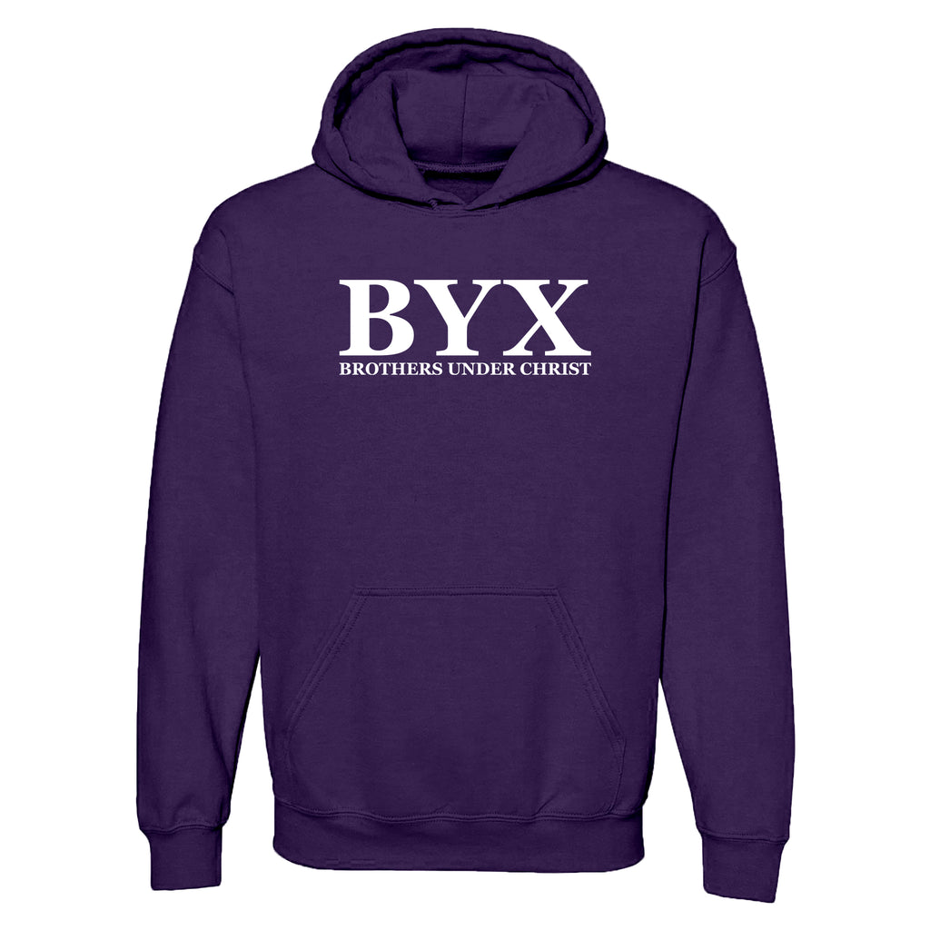 Beta Upsilon Chi Greek Letter Block Hoodie - Purple – Underground Printing
