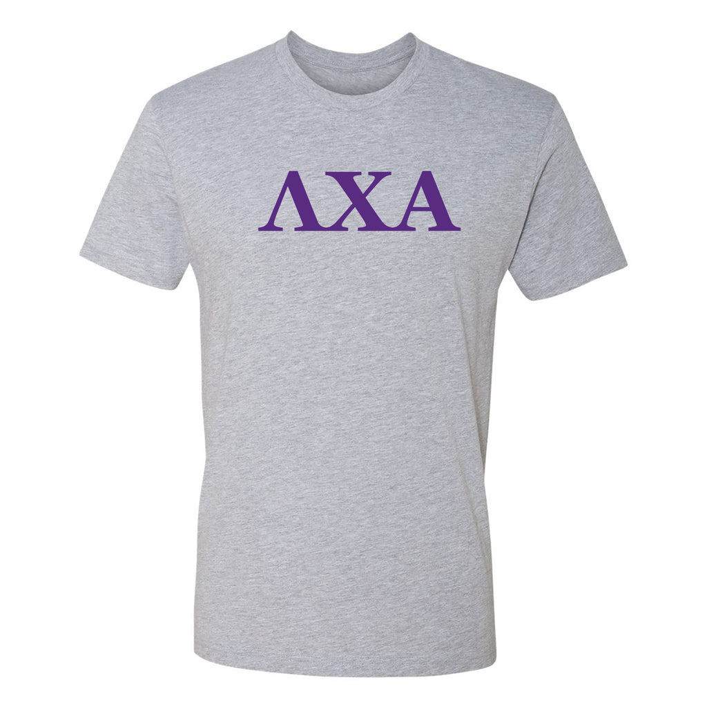 Lambda Chi Alpha Greek Letter Block NLA T-Shirt - Heather – Underground ...