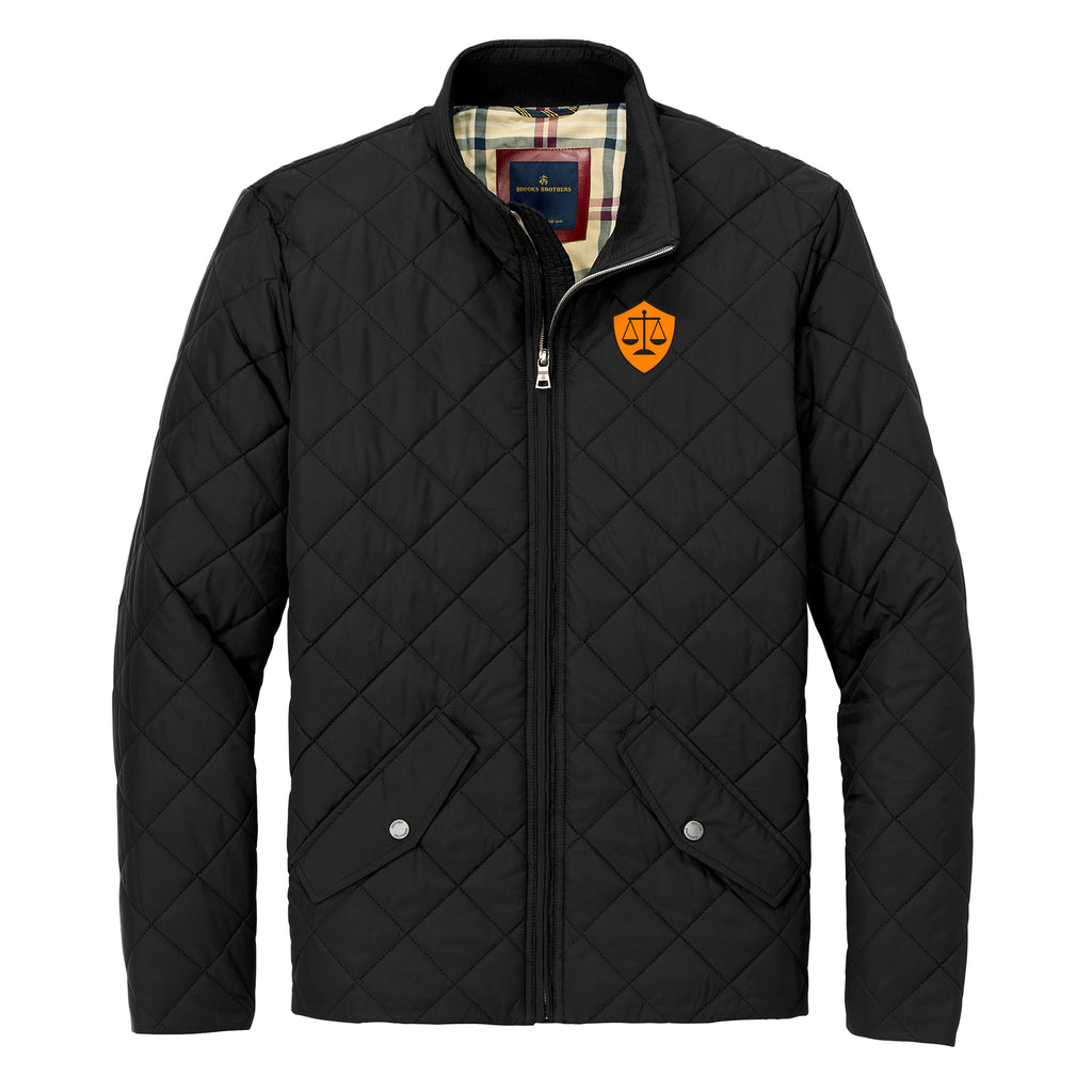 Phi Mu Delta Primary Logo LC Brooks Brothers Quilted Jacket - Deep Bla ...