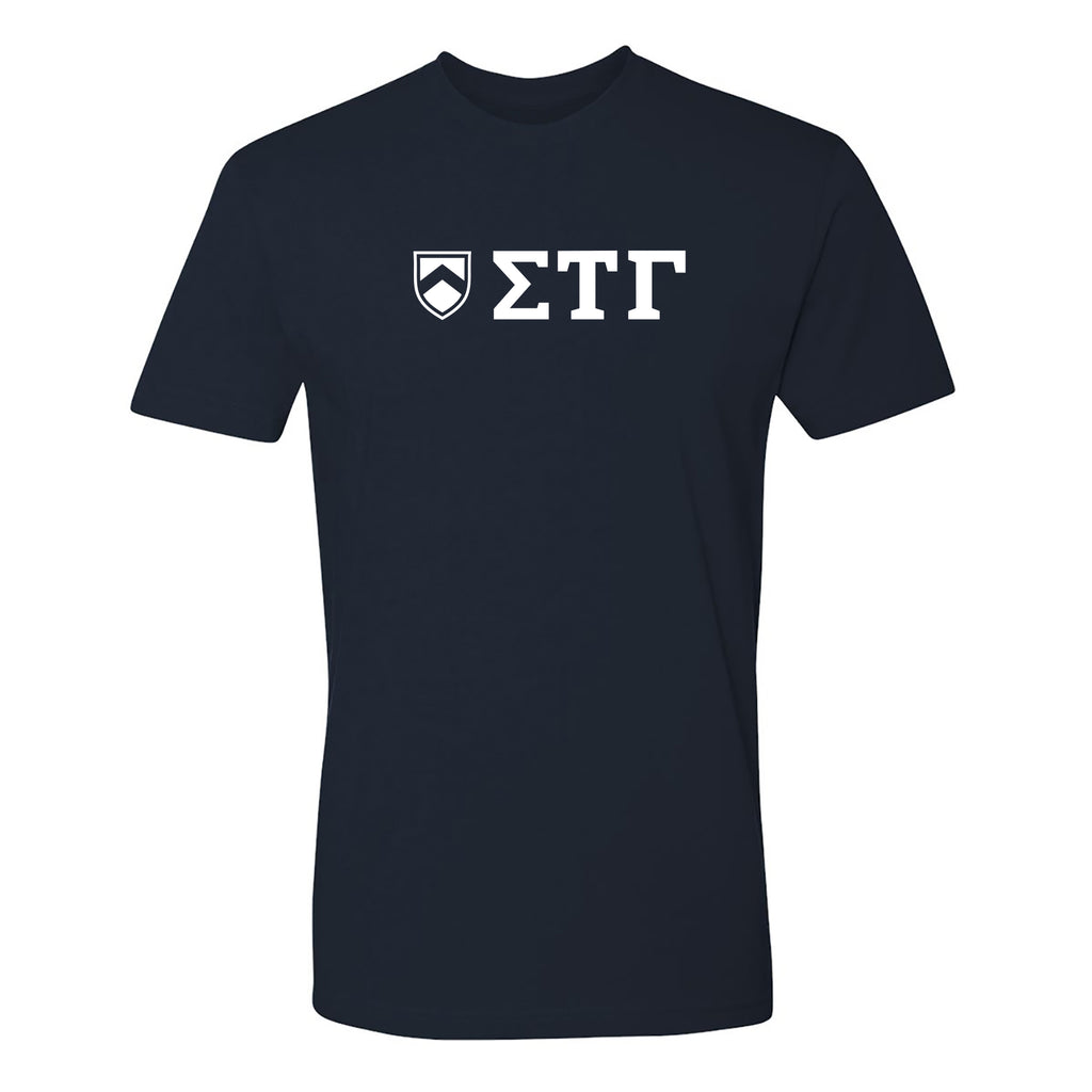 Sigma Tau Gamma Greek Letter Block NLA T-Shirt - Midnight Navy ...