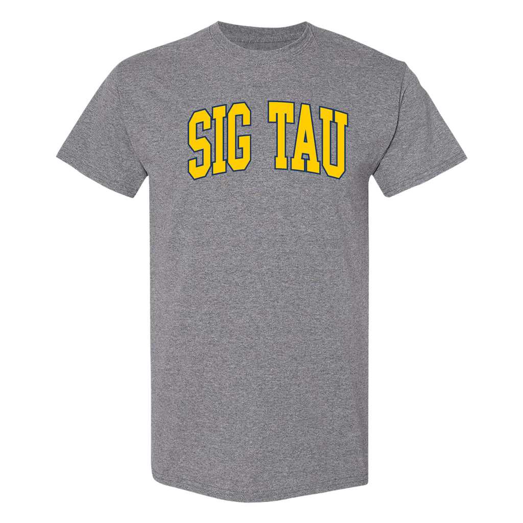 Sigma Tau Gamma Greek Mega Arch T-Shirt - Graphite Heather ...