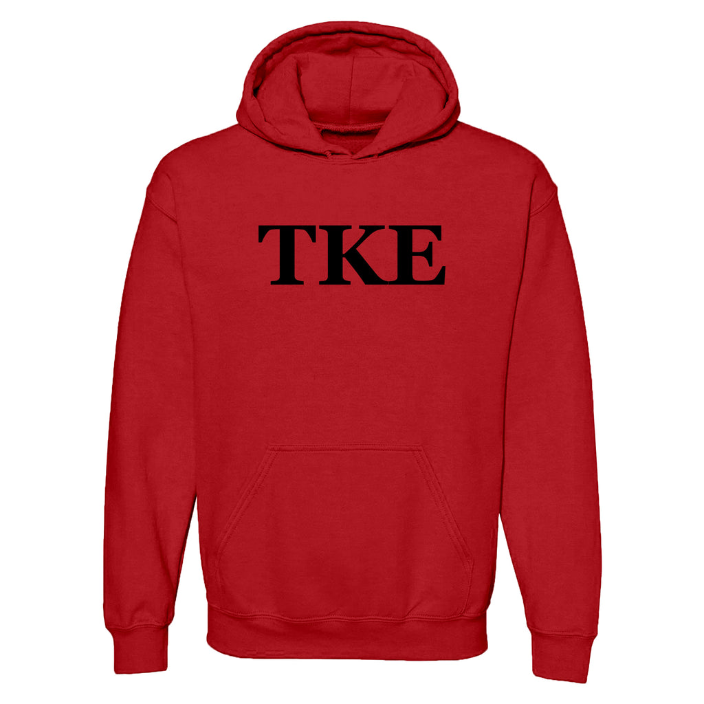 Tau Kappa Epsilon Greek Letter Block Hoodie - Red – Underground Printing