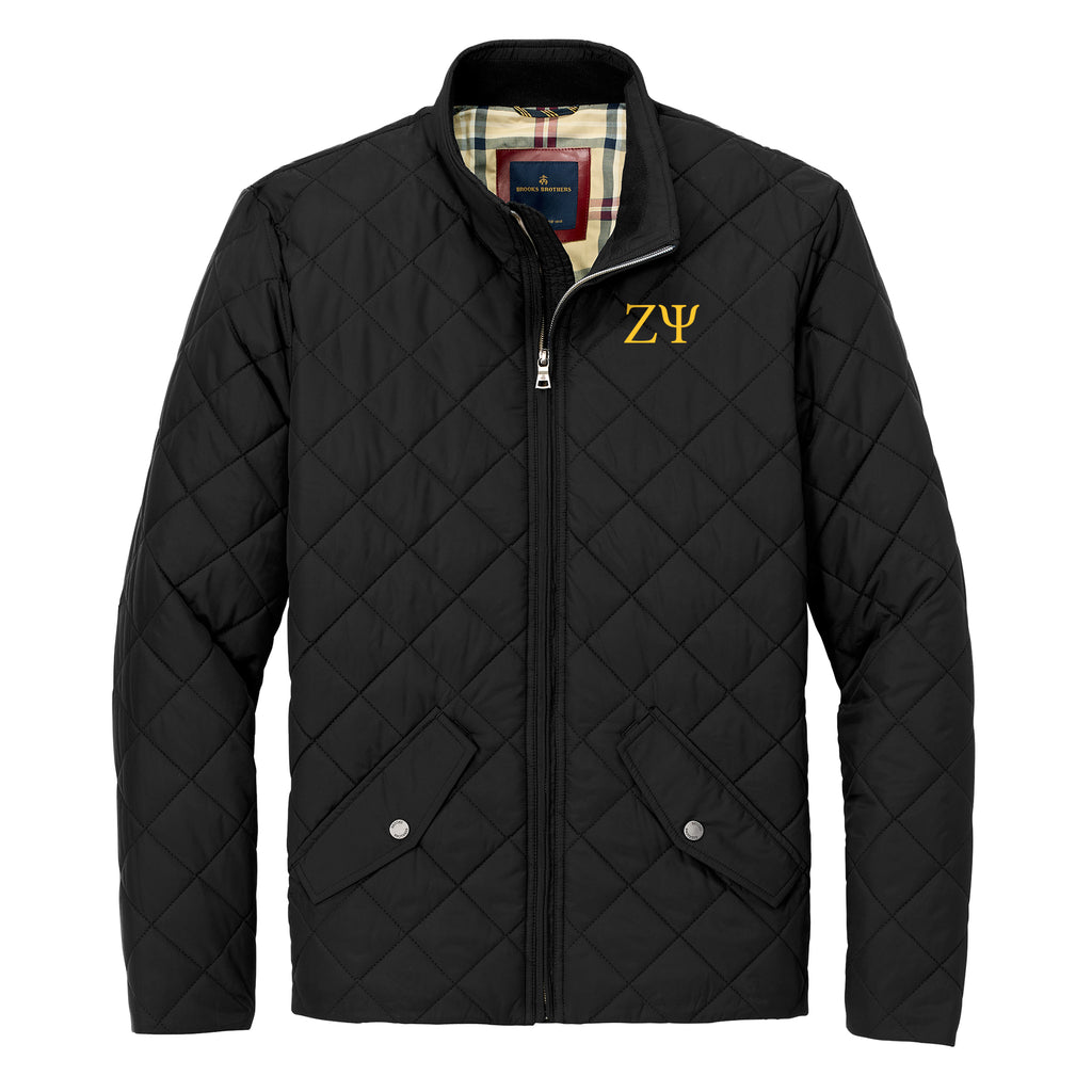 Zeta Psi Greek Letter Block LC Brooks Brothers Quilted Jacket - Deep B ...