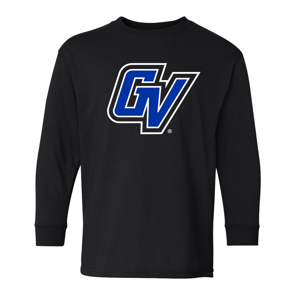 GVSU Primary Logo Youth Long Sleeve - Black – Underground Printing