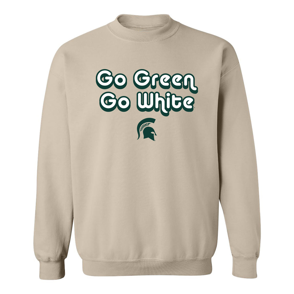 MSU Slogan Repeat Crewneck Sweatshirt - Sand – Underground Printing