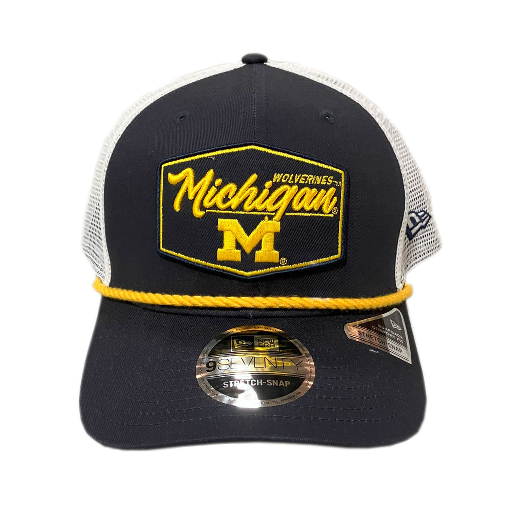 Michigan Wolverines Patch New Era 9SEVENTY Trucker Rope Stretch Snap N ...