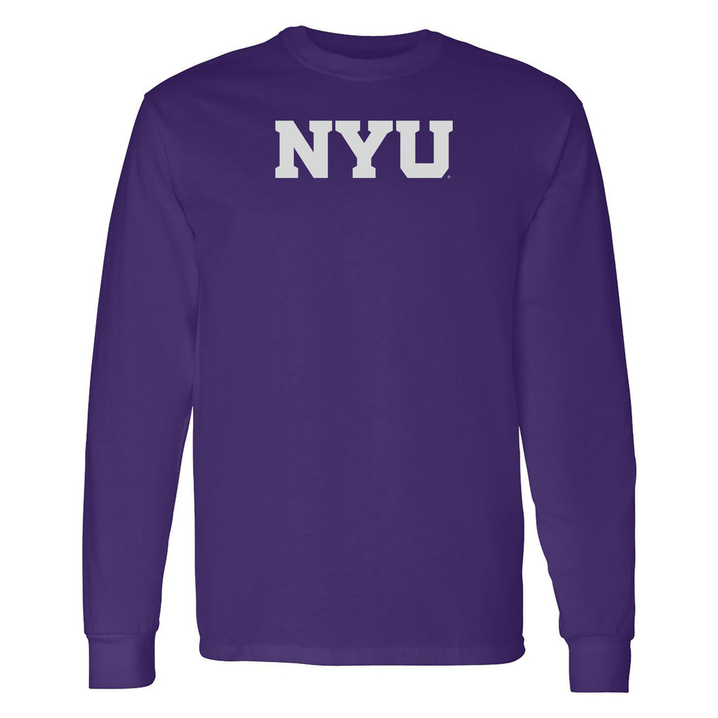 New York University Violets Basic Block Long Sleeve T-Shirt - Purple ...