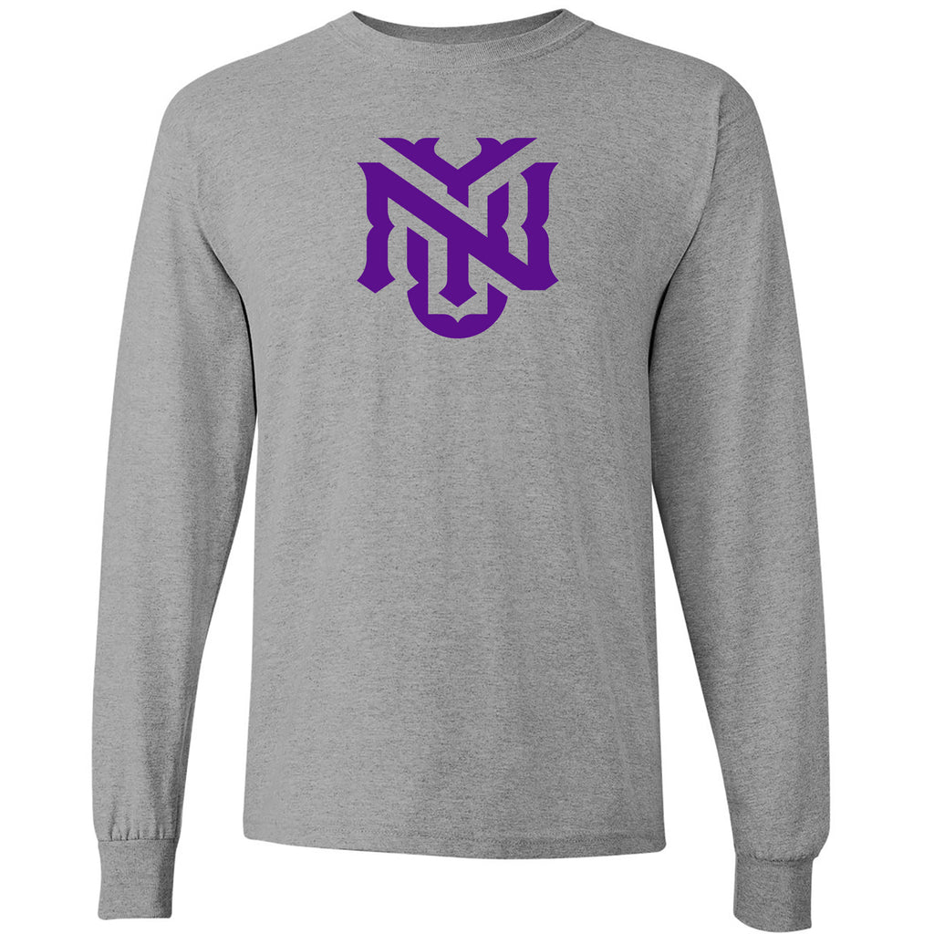 New York University Violets Primary Logo Long Sleeve T-Shirt - Sport G ...