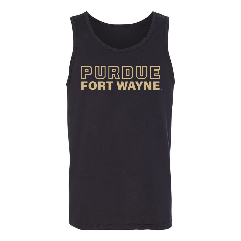 Purdue University Fort Wayne Mastodons Basic Block Tank Top - Black ...