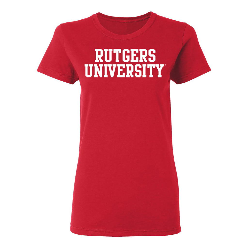 Rutgers University Scarlet Knights Basic Block Women's T-Shirt - Red ...