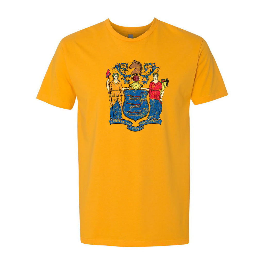 New Jersey State Flag NLA T-Shirt - Gold – Underground Printing