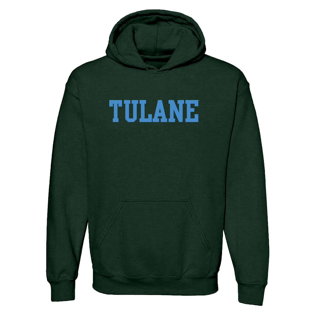 Tulane University Green Wave Basic Block Hoodie - Forest – Underground ...