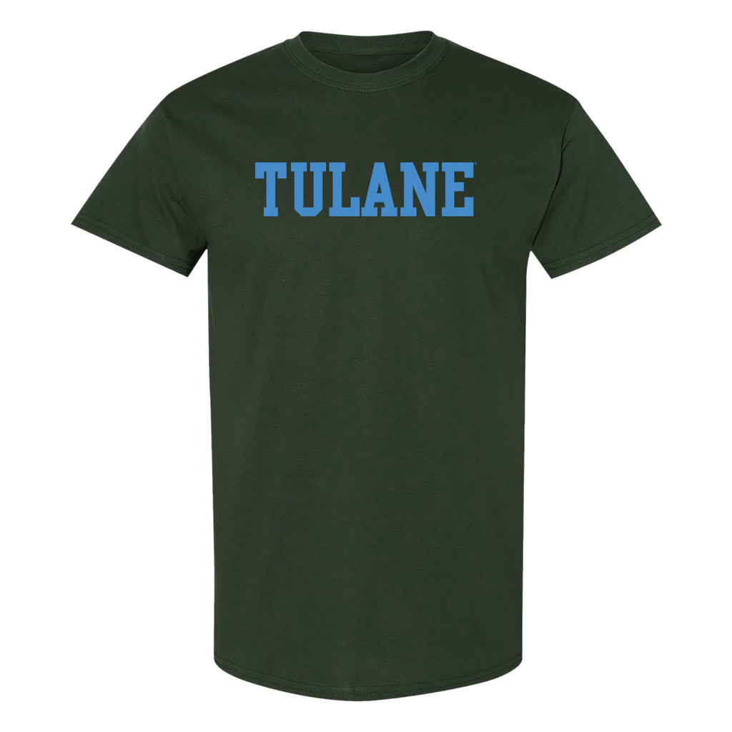 Tulane University Green Wave Basic Block T-Shirt - Forest – Underground ...