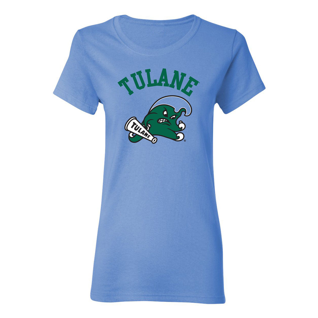 Tulane Green Wave Arch Logo Women's T-Shirt - C Blue – Underground Printing