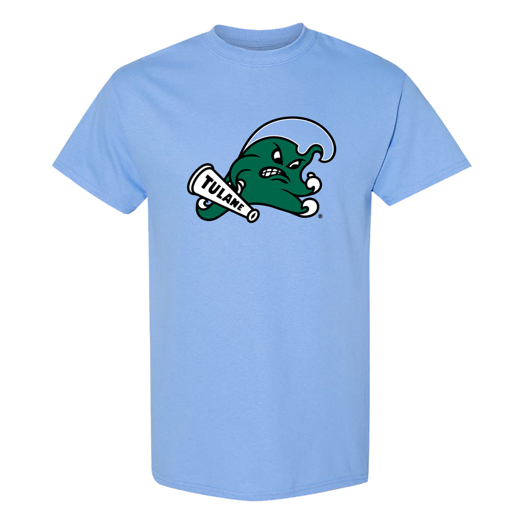 Tulane University Green Wave Primary Logo T-Shirt - CBlue – Underground ...