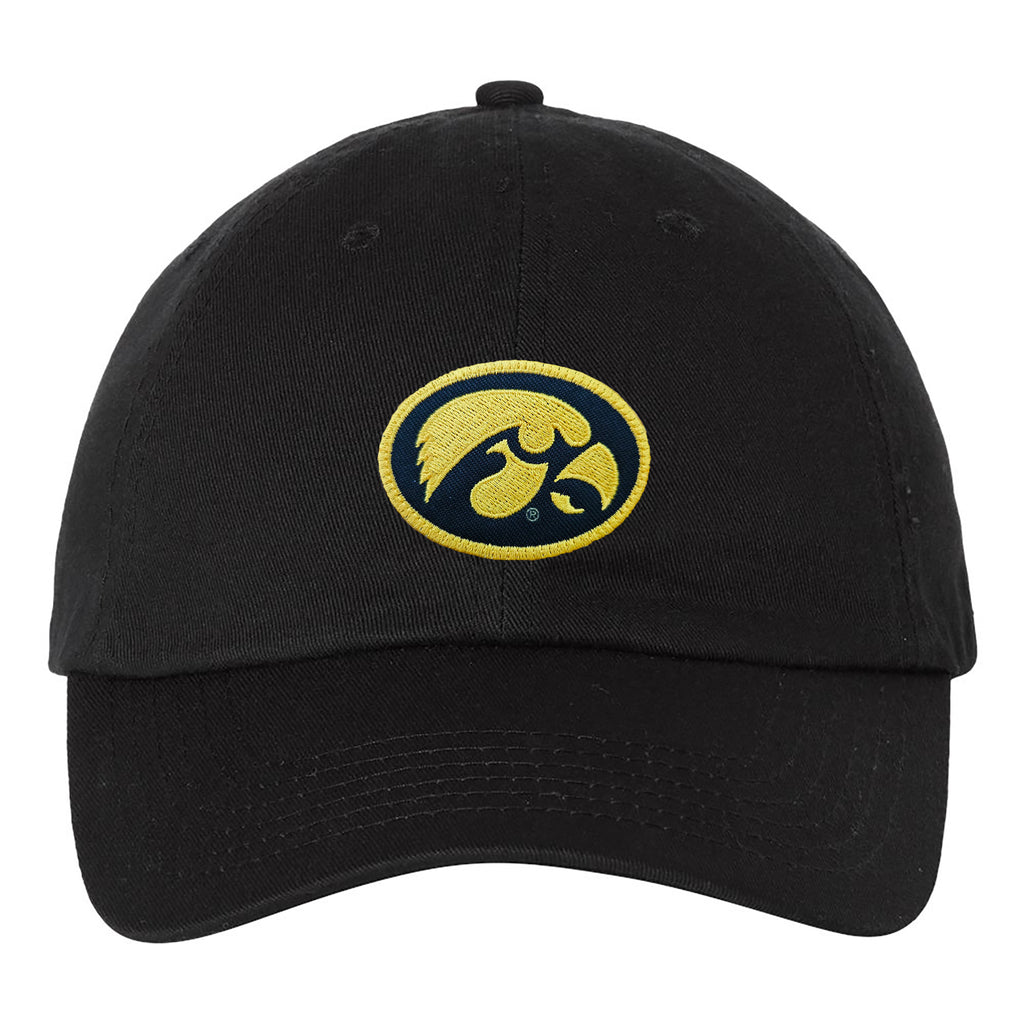 Iowa Oval Logo Patch Adult Bio-Washed Classic Dad Hat – Underground ...