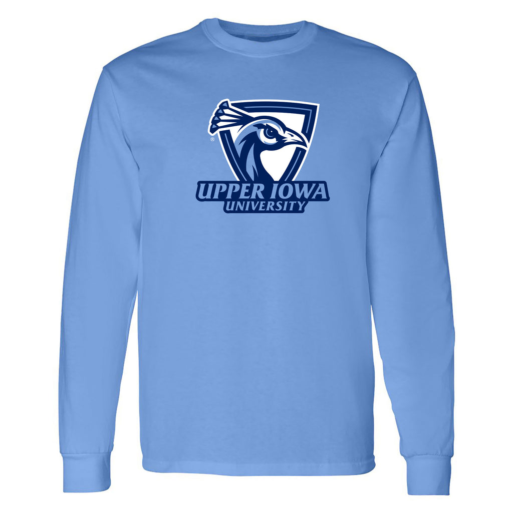 Upper Iowa Secondary Logo Long Sleeve - C Blue – Underground Printing