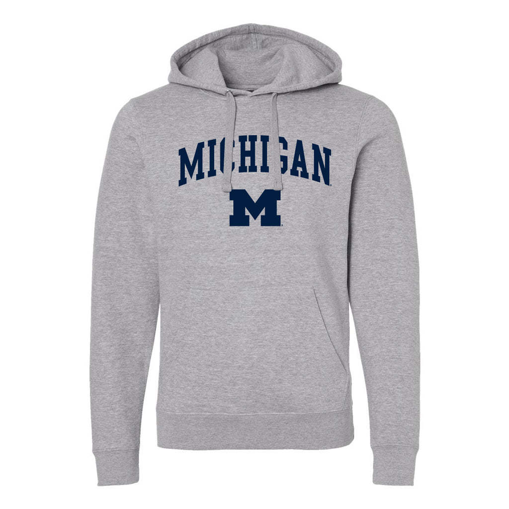 Michigan Arch Logo JA BTB Fleece Hoodie - Oxford – Underground Printing