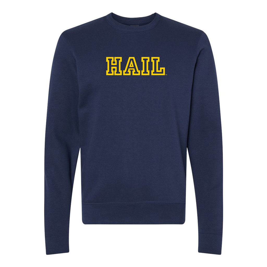 Michigan Hail Outline JA BTB Fleece Crewneck - True Navy – Underground ...