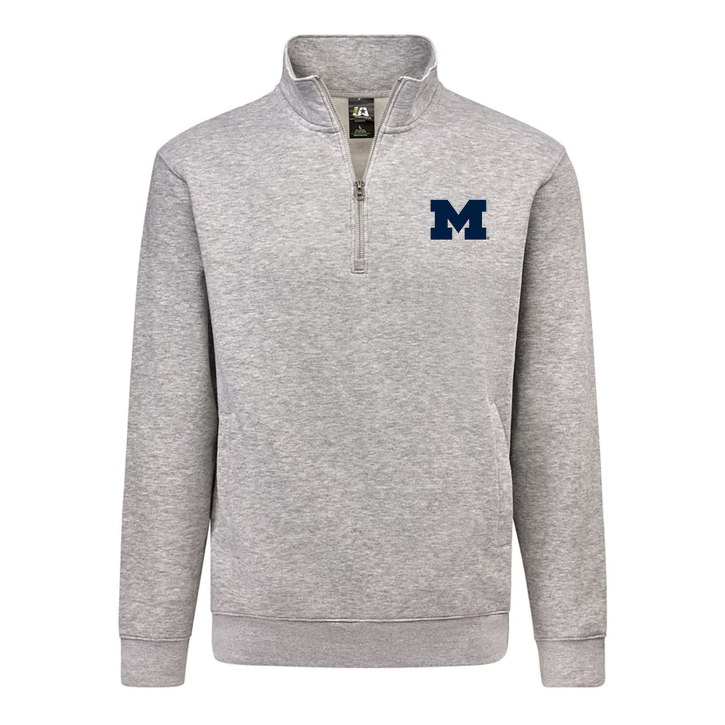 Michigan Block M JA BTB 1/4-Zip Sweatshirt - Oxford – Underground Printing