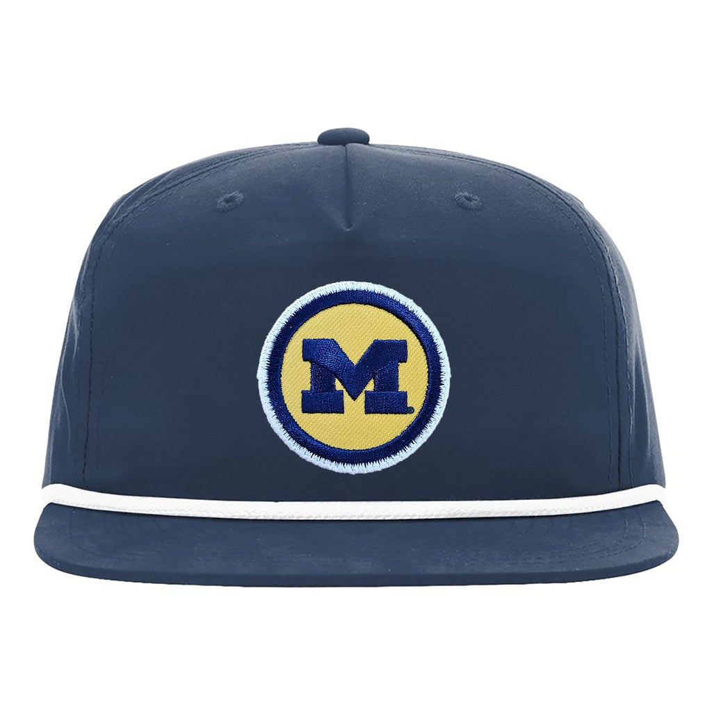 Michigan Circle Logo Patch Umpqua Snapback Cap - Navy/White ...