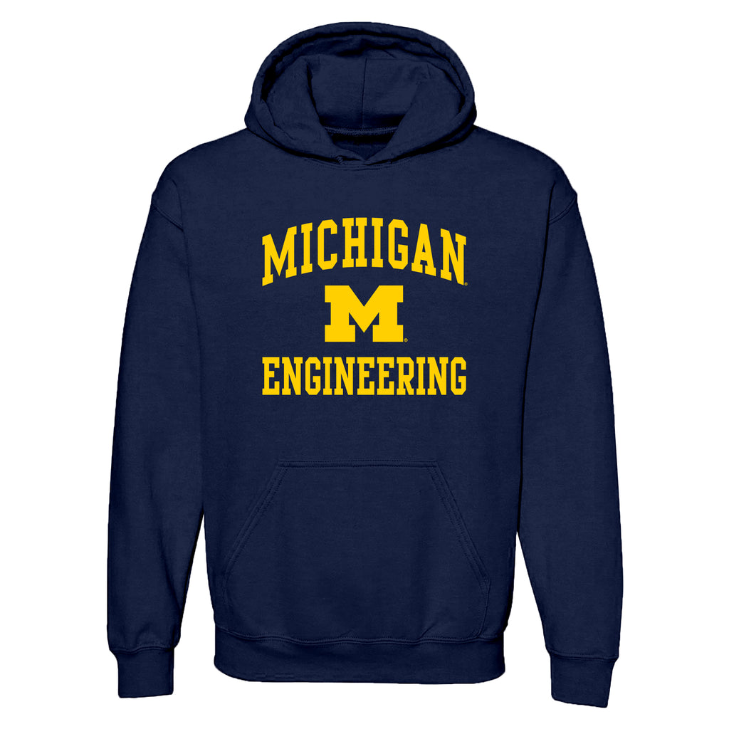 Michigan Arch Logo Engineering Hoodie - Navy – Underground Printing