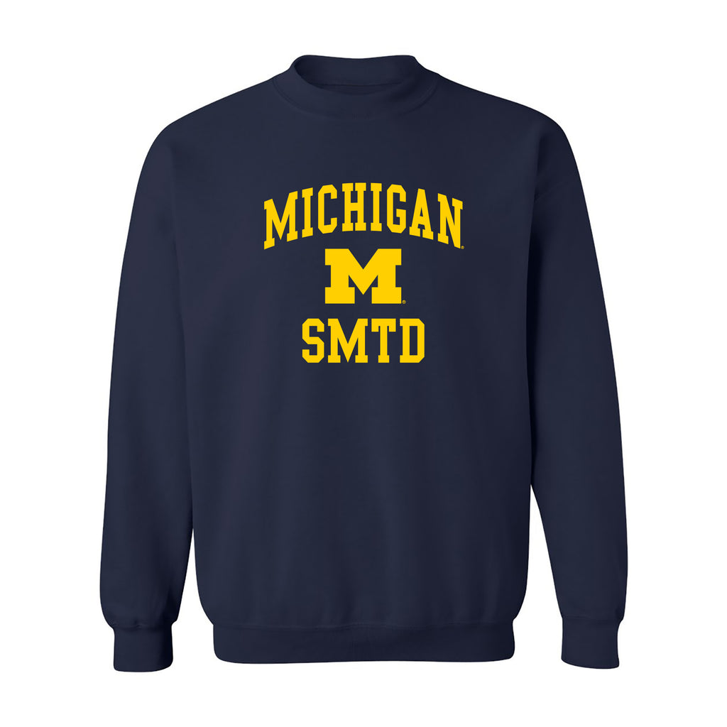 Michigan Arch Logo SMTD Crewneck - Navy – Underground Printing