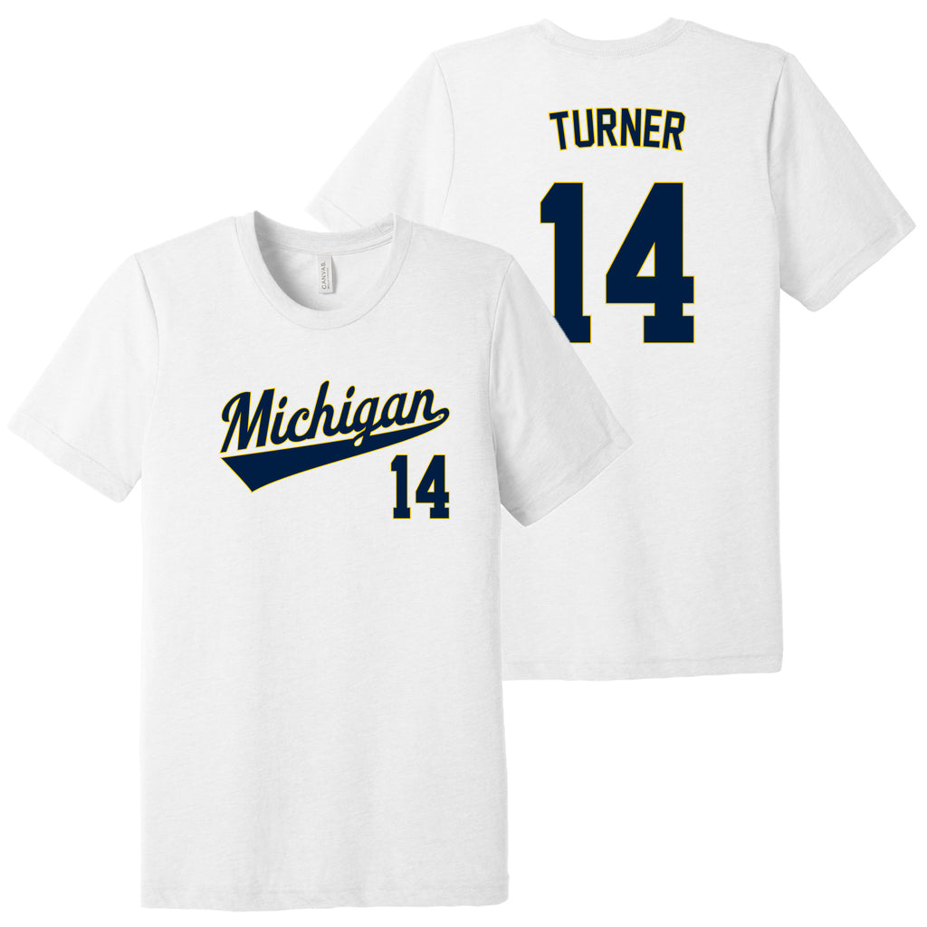 Michigan NIL Baseball Turner 14 Triblend T-Shirt - White – Underground ...