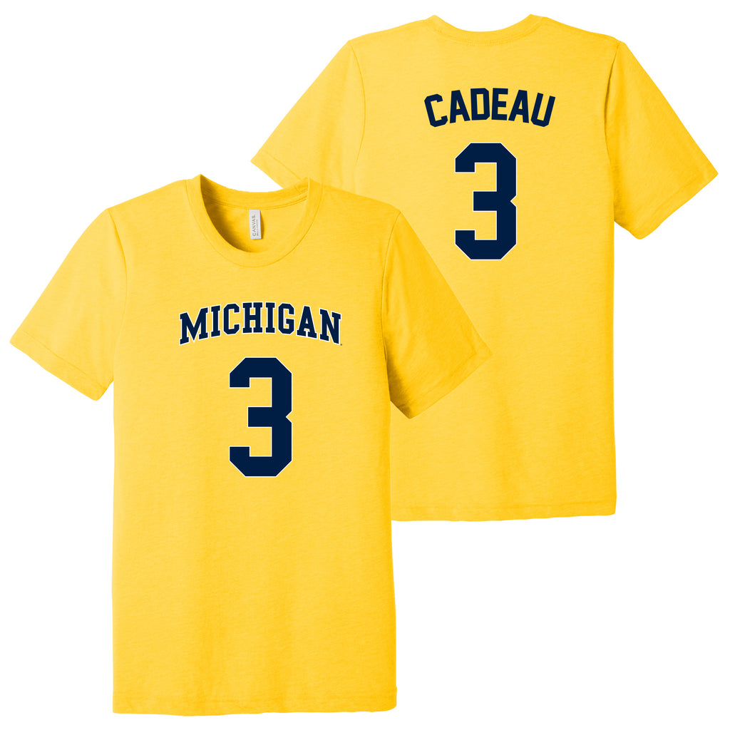 Michigan NIL Basketball Cadeau 3 Triblend T-Shirt - Yellow Gold ...