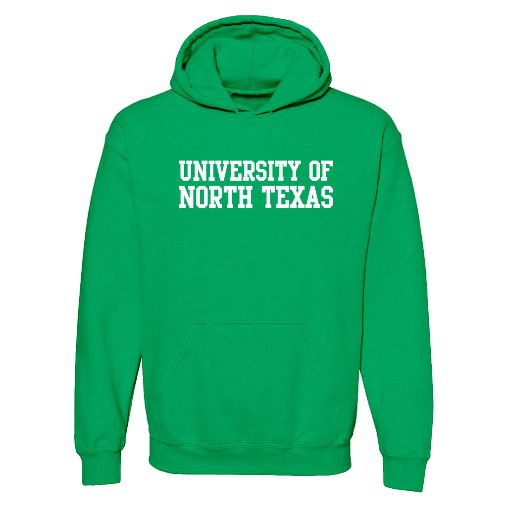 University of North Texas Mean Green Basic Block Cotton Hoodie - Irish ...