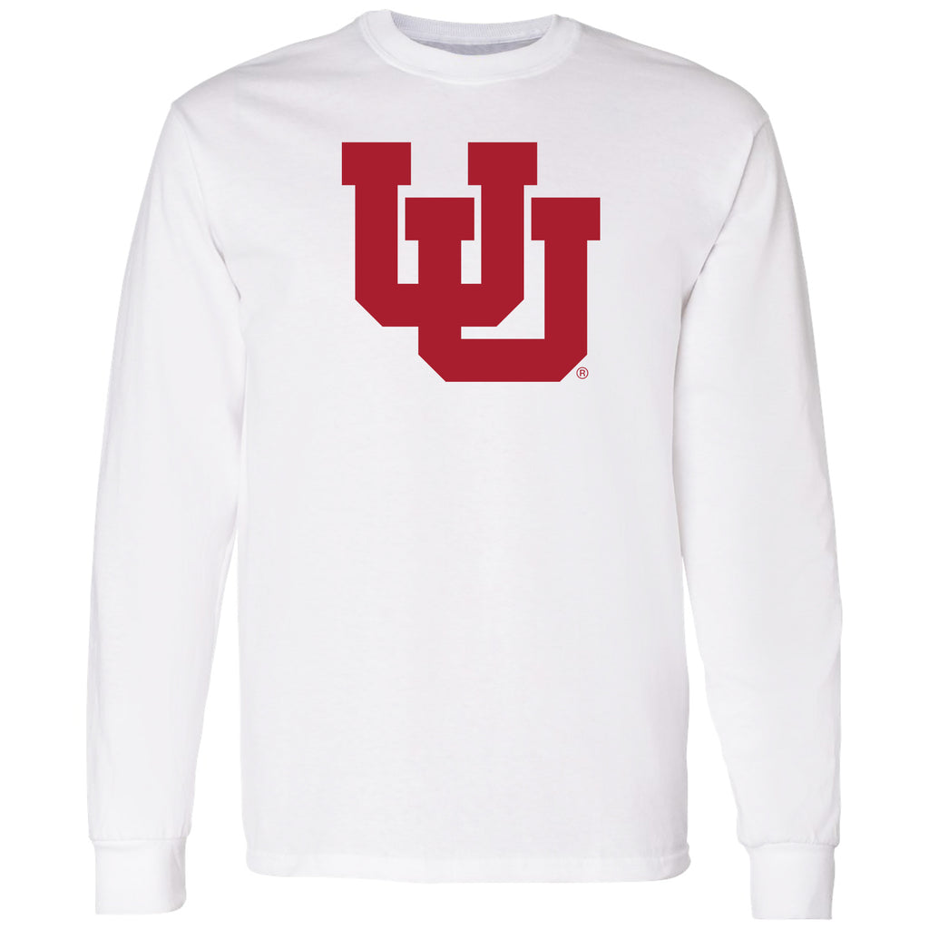 Utah Utes Primary Logo Long Sleeve T-Shirt - White – Underground Printing