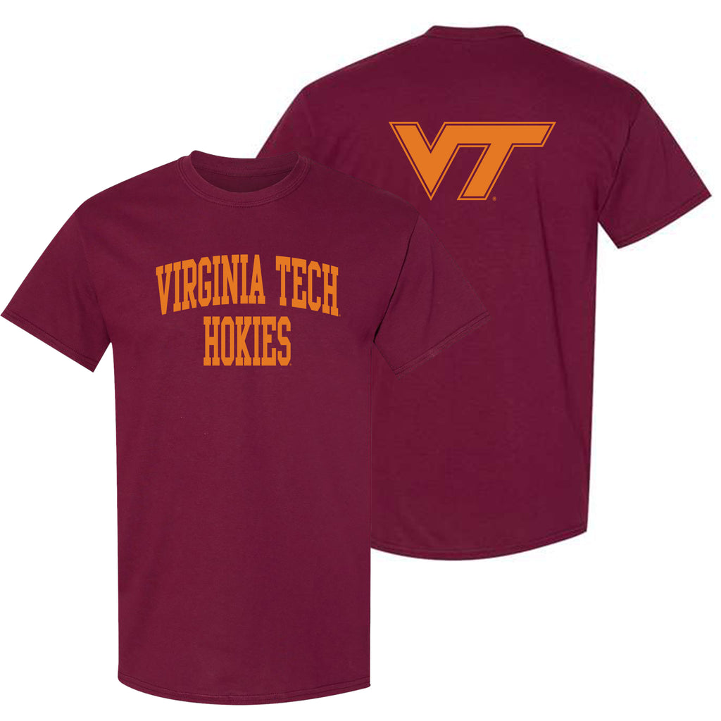 Virginia Tech Front Back Print T-Shirt - Maroon – Underground Printing
