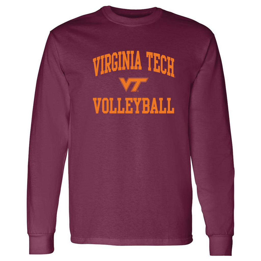 Virginia Tech Arch Logo Volleyball Long Sleeve - Maroon – Underground ...