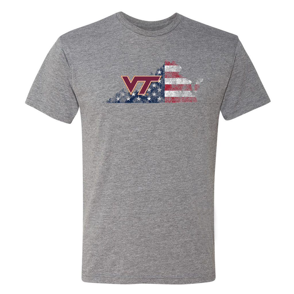 Virginia Tech Patriotic State Silhouette NLA Triblend T-Shirt - Premiu ...